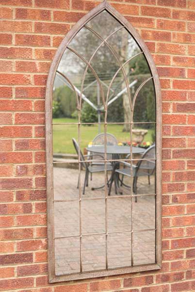 Dorset Rustic Arch Large Garden Mirror 169x75cm - AVB Home